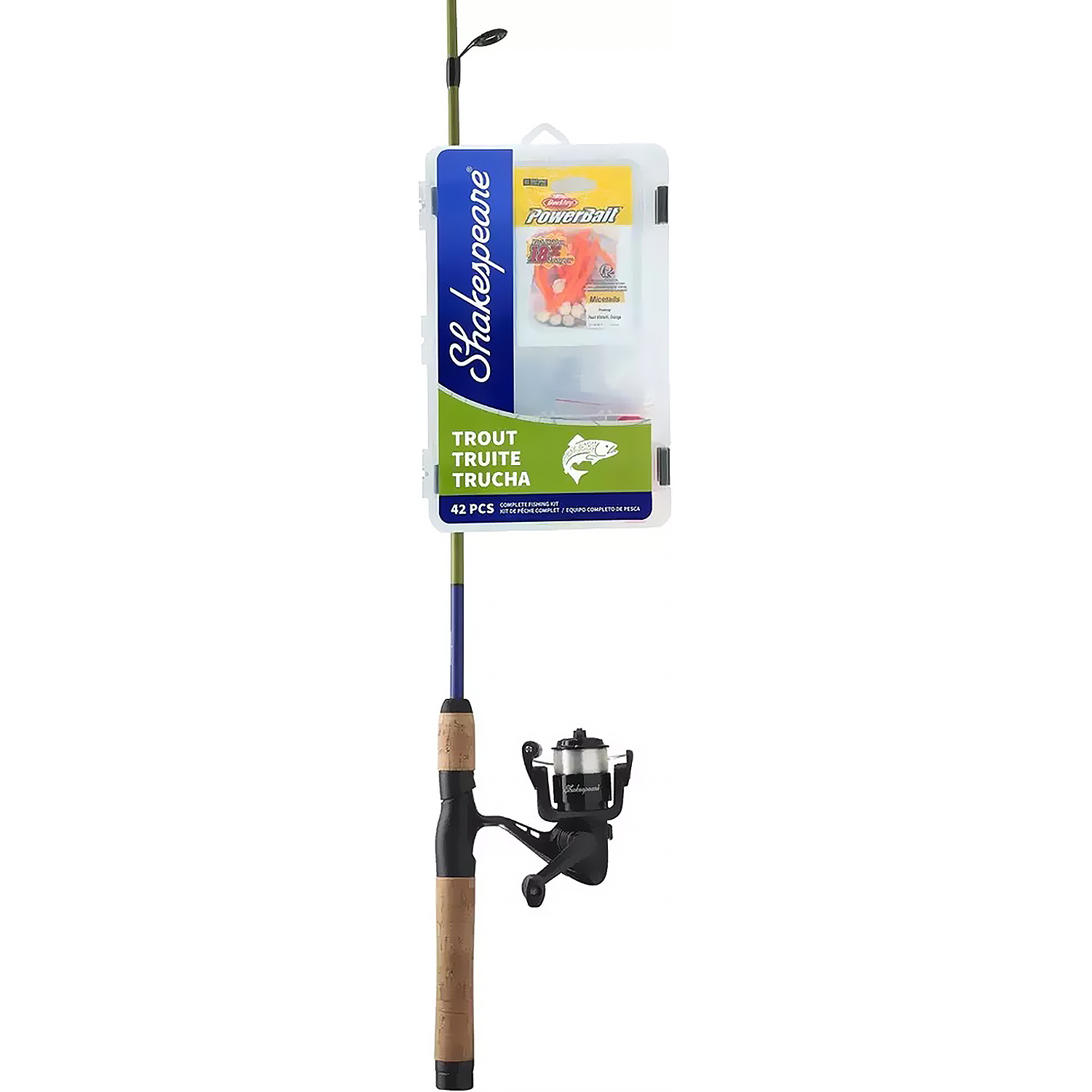 Shakespeare Catch More Fish Trout Spinning Rod and Reel Combo | Bass ...